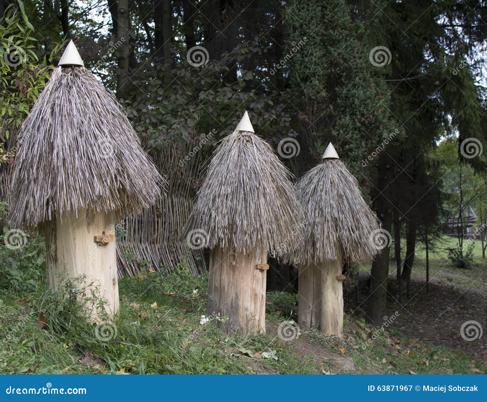 Vintage photo of bee hives stock image. Image of wooden - 63871967