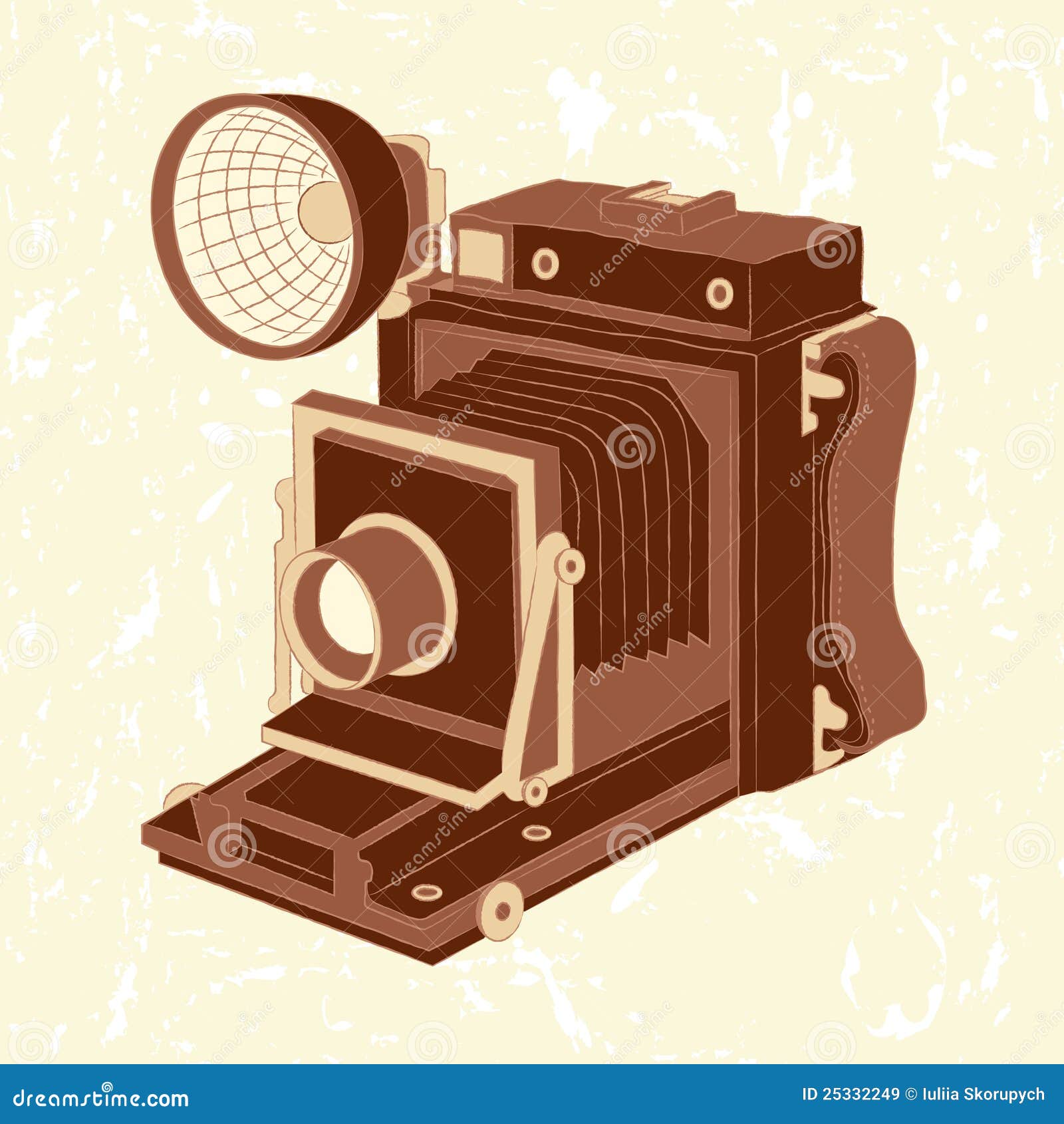 Vintage Photo Camera on Grunge Background Stock Vector - Illustration ...