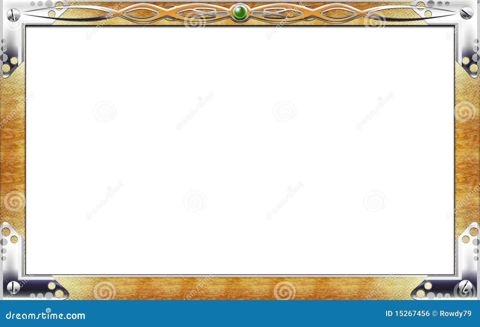 Vintage Photo Frame with Classy Patterns Stock Photo - Image of chrome ...