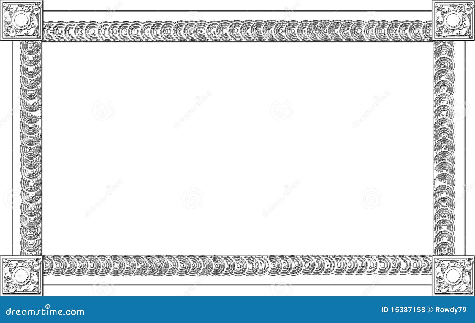 Vintage Photo Frame with Classy Patterns Stock Illustration ...