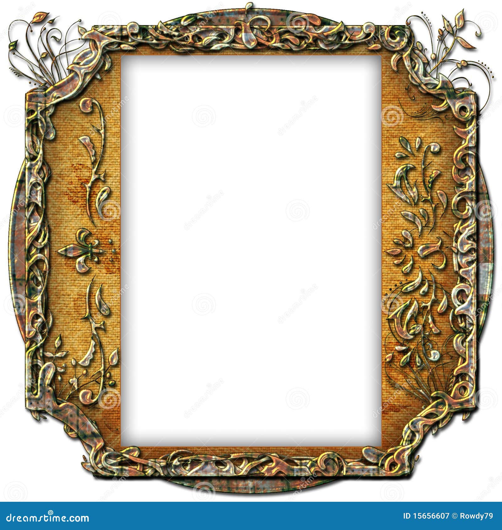 Vintage Photo Frame with Classy Patterns Stock Illustration ...