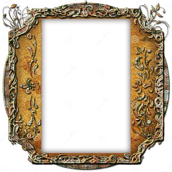 Vintage Photo Frame with Classy Patterns Stock Illustration ...