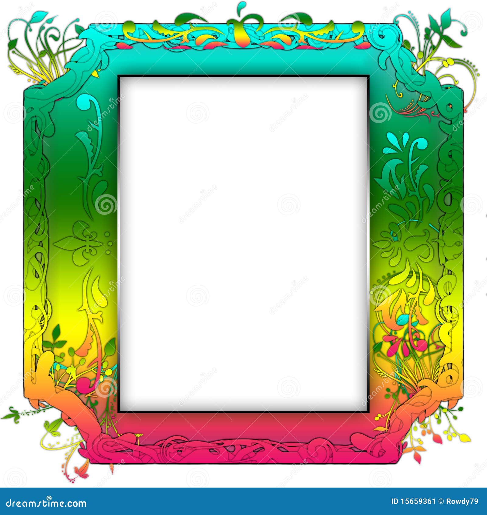 Vintage Photo Frame with Classy Patterns Stock Illustration ...
