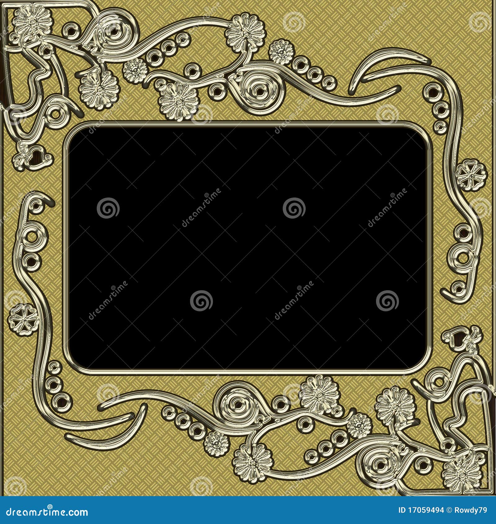 Vintage Photo Frame with Classy Patterns Stock Illustration ...