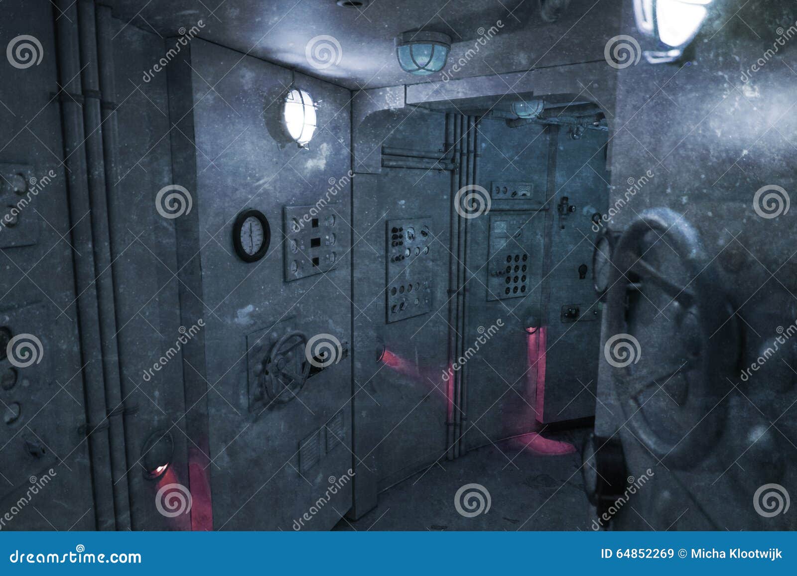 Vintage Photo - the Inside of a Submarine Stock Image - Image of ...