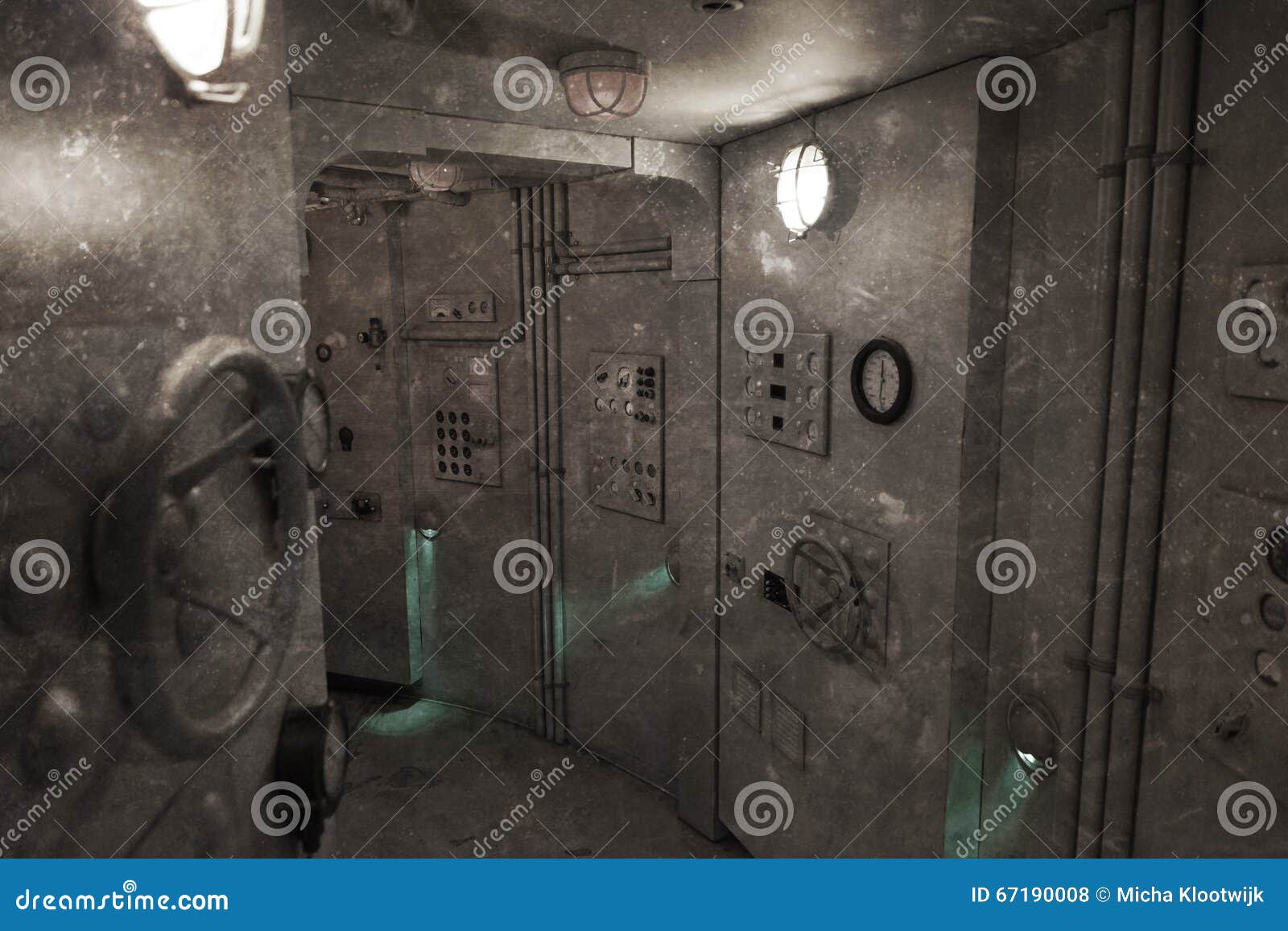 Vintage Photo - the Inside of a Submarine Stock Photo - Image of ...