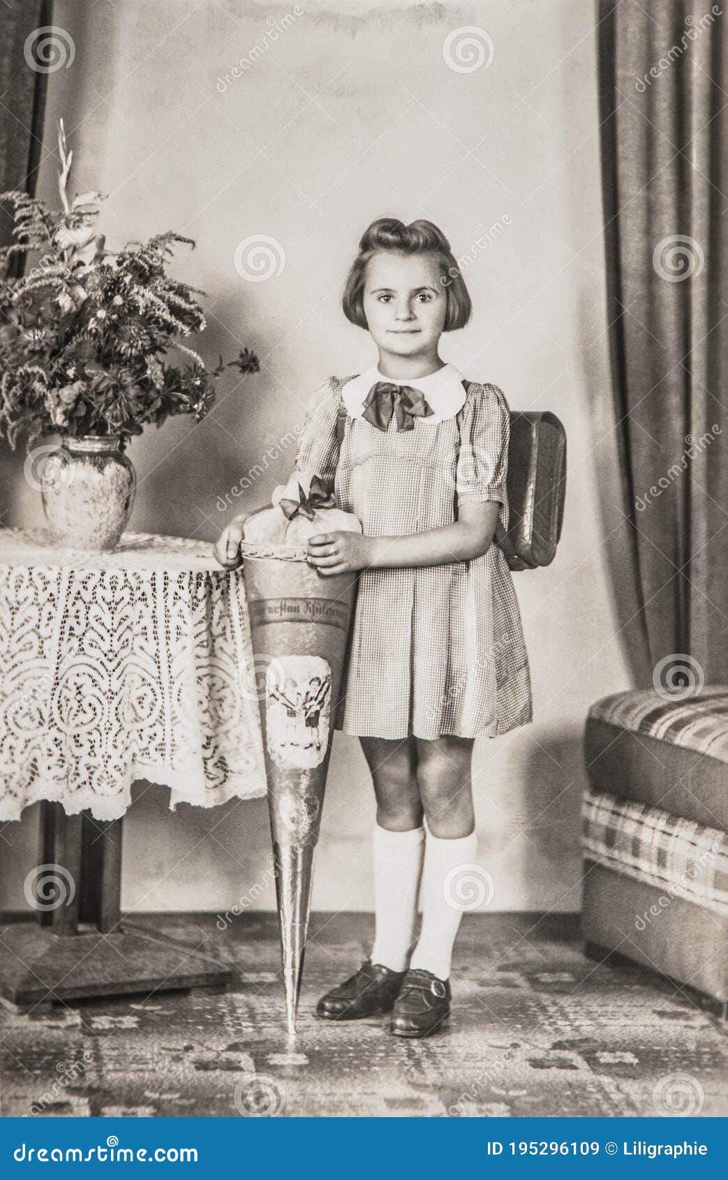Vintage Young Schoolgirls Telegraph