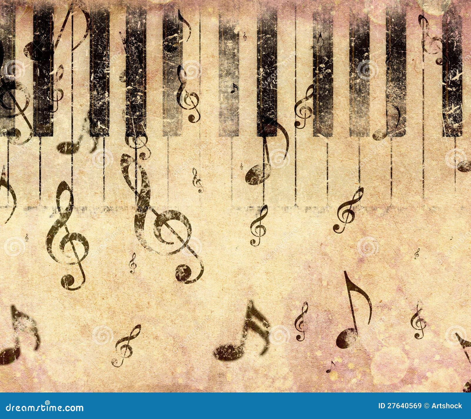 Piano Background Vintage