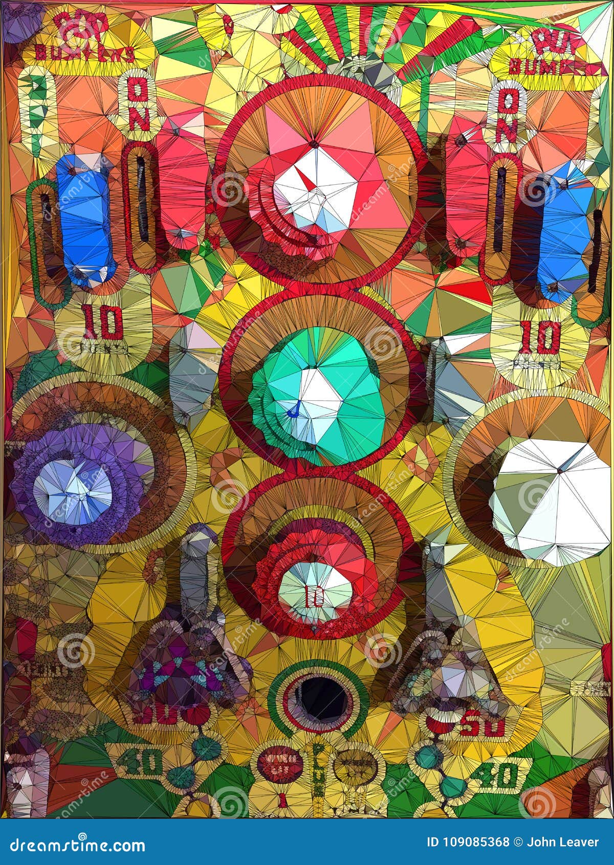 Vintage Pinball Machine Vector Stock Vector - Illustration of colorful ...