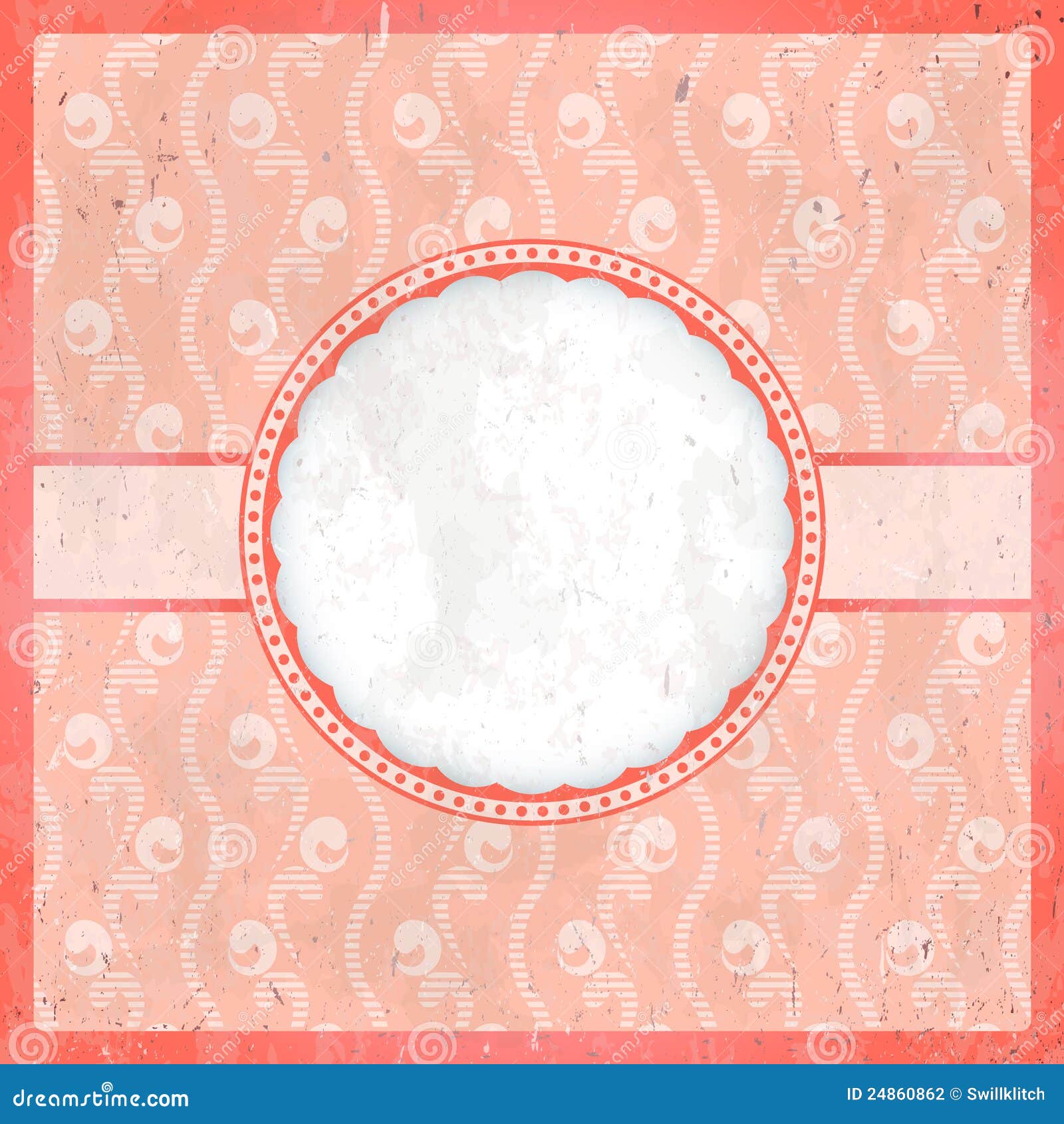 Vintage pink frame stock vector. Illustration of grunge - 24860862