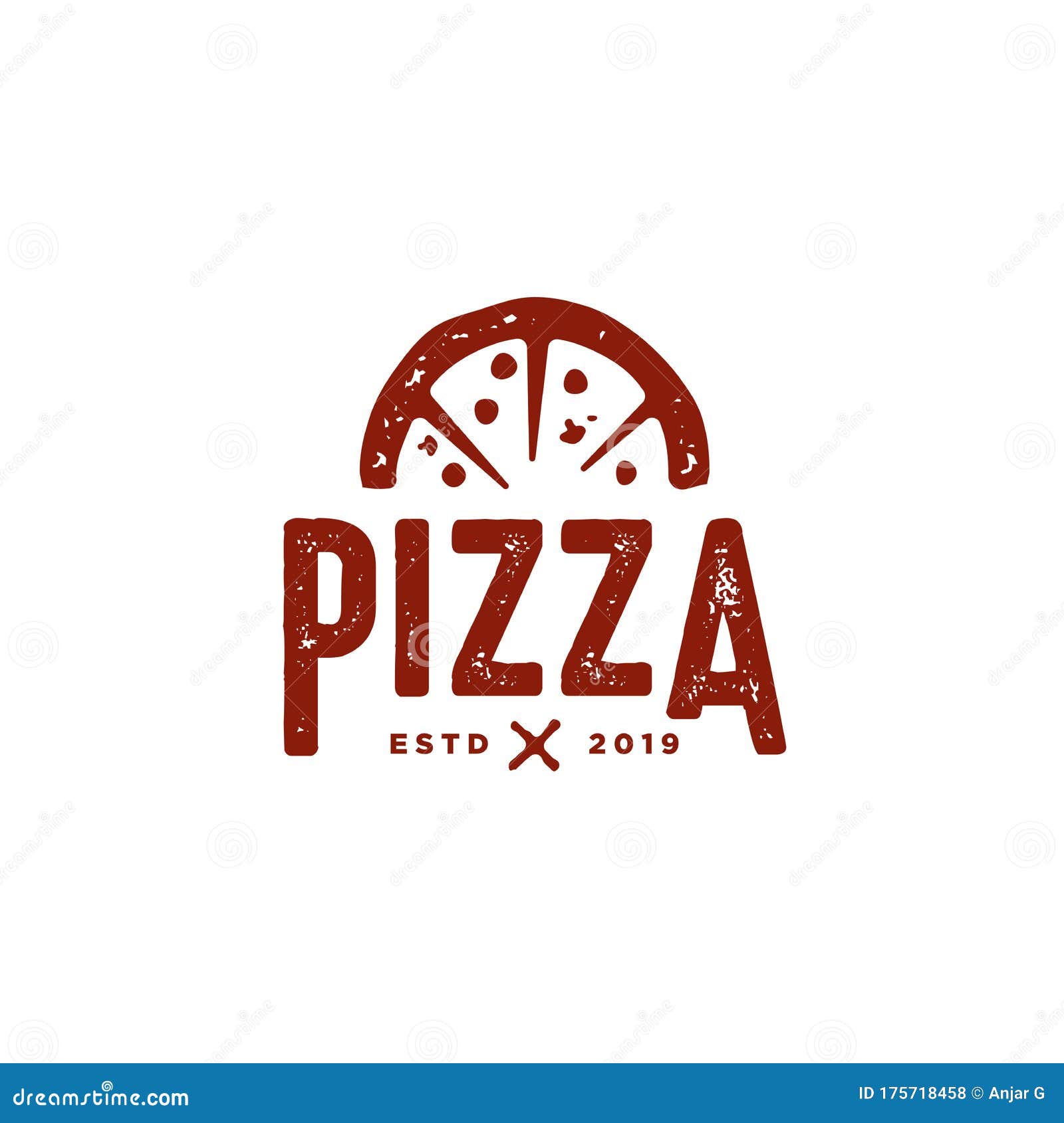 Vintage Pizza Logo Template Stock Vector - Illustration of italy ...