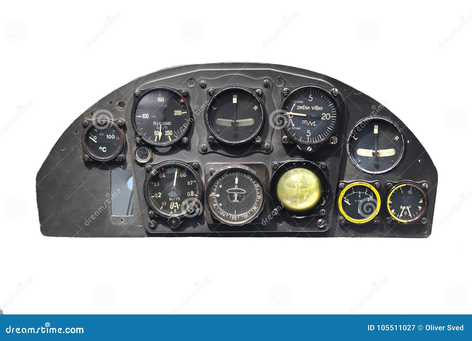 Plane Dashboard. Clipping Path Included Royalty-Free Stock Photography ...
