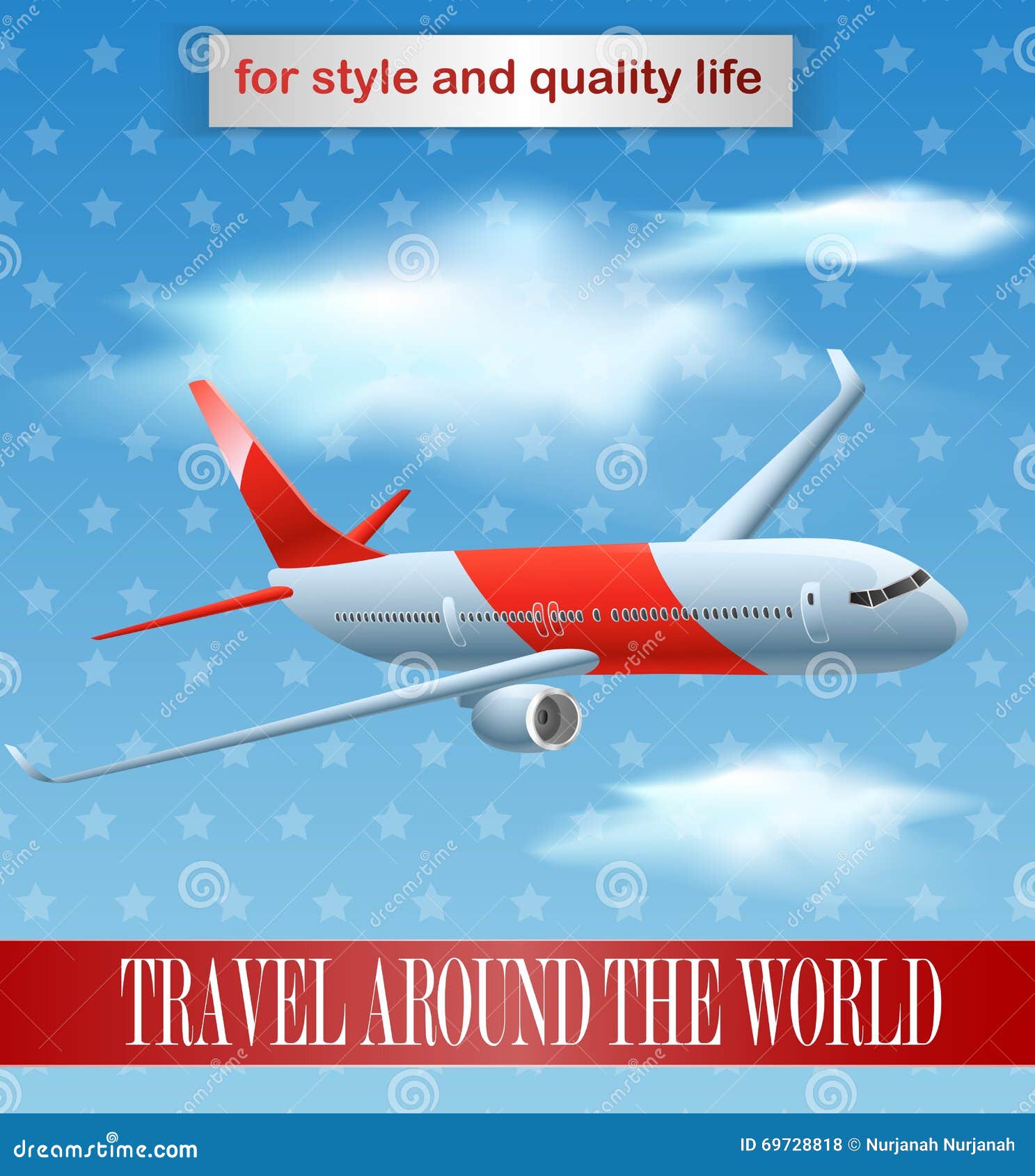 Vintage plane poster stock vector. Illustration of airplane - 69728818