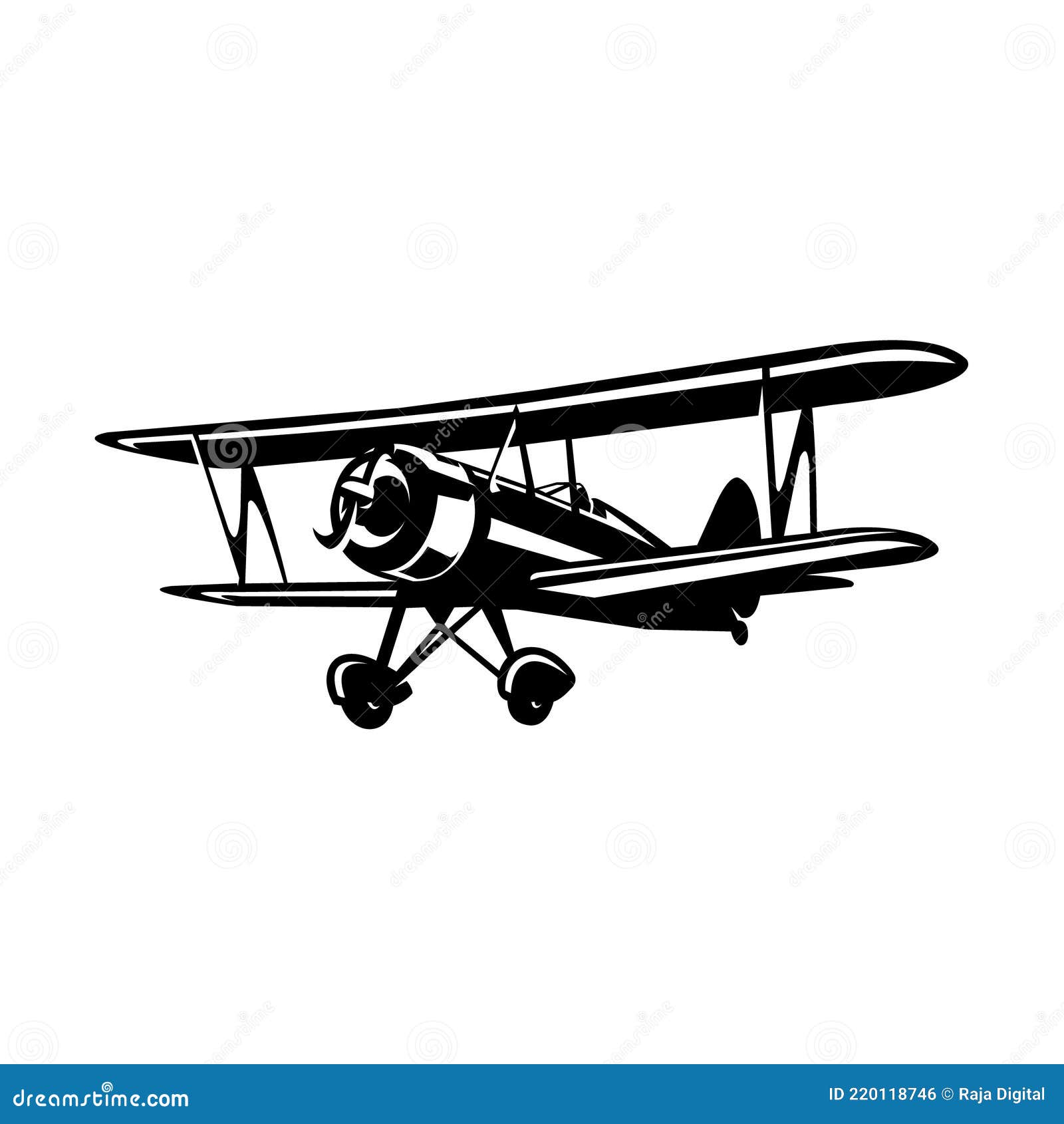 Vintage Plane Vector Isolated WW2 | CartoonDealer.com #220118746