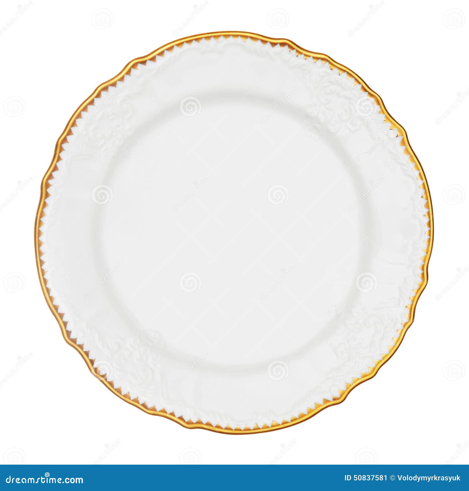 Vintage Plate With Gold Rim With A Handful Of Blueberries Inside, Fork ...