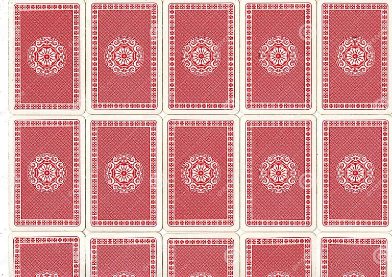 Vintage Playing Card Backs Forming a Pattern. Stock Image - Image of ...