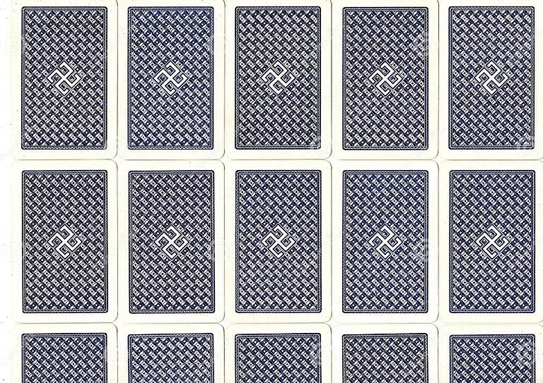 Vintage Playing Card Backs Forming a Pattern. Stock Image - Image of ...
