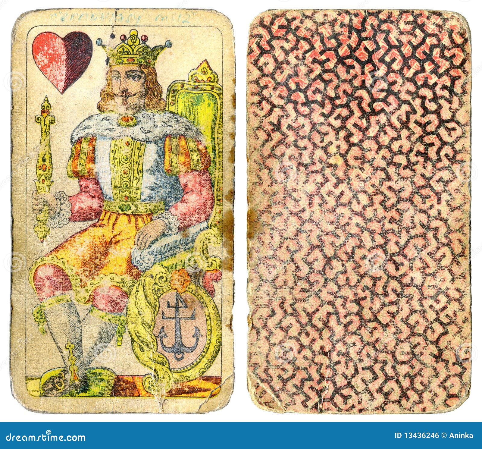 Vintage playing cards 1 stock photo. Image of clipping - 13436246