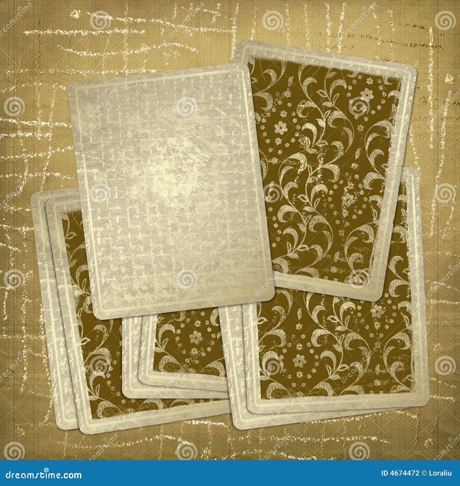 Vintage Playing Cards, Set Include Jocker And Ace - Isolated Royalty ...