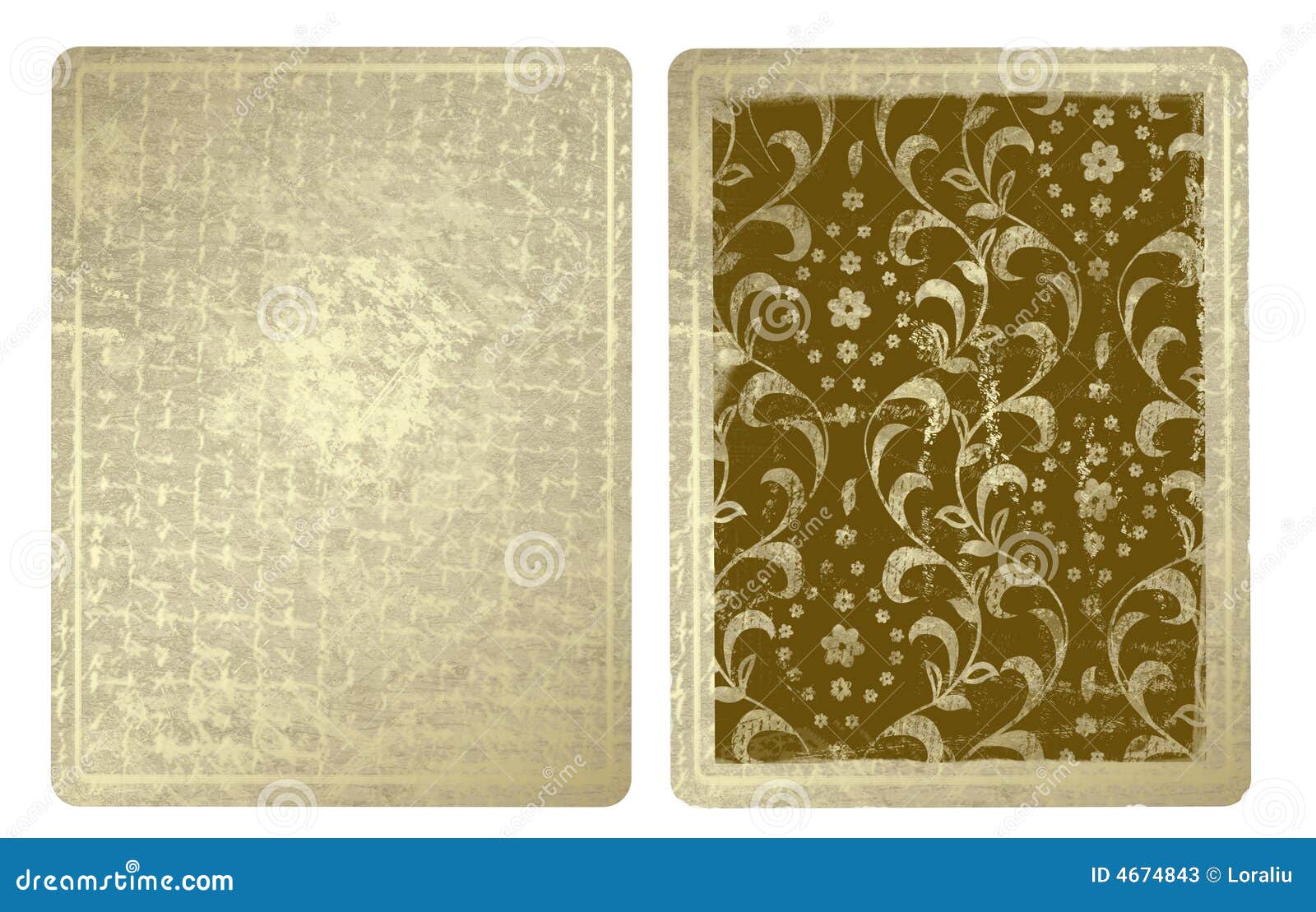 Vintage playing cards stock illustration. Illustration of damaged - 4674843