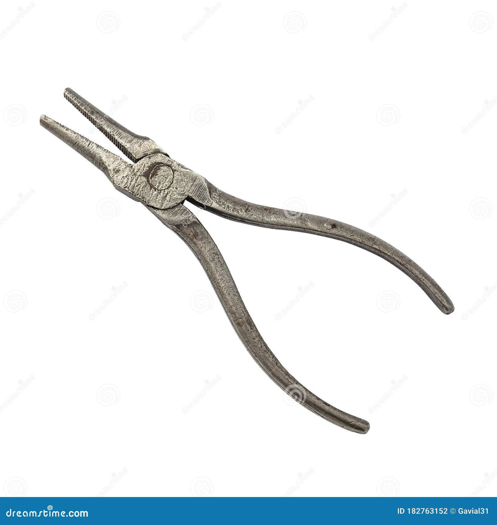 Vintage Pliers Isolated on a White Background. Subject for Project and ...