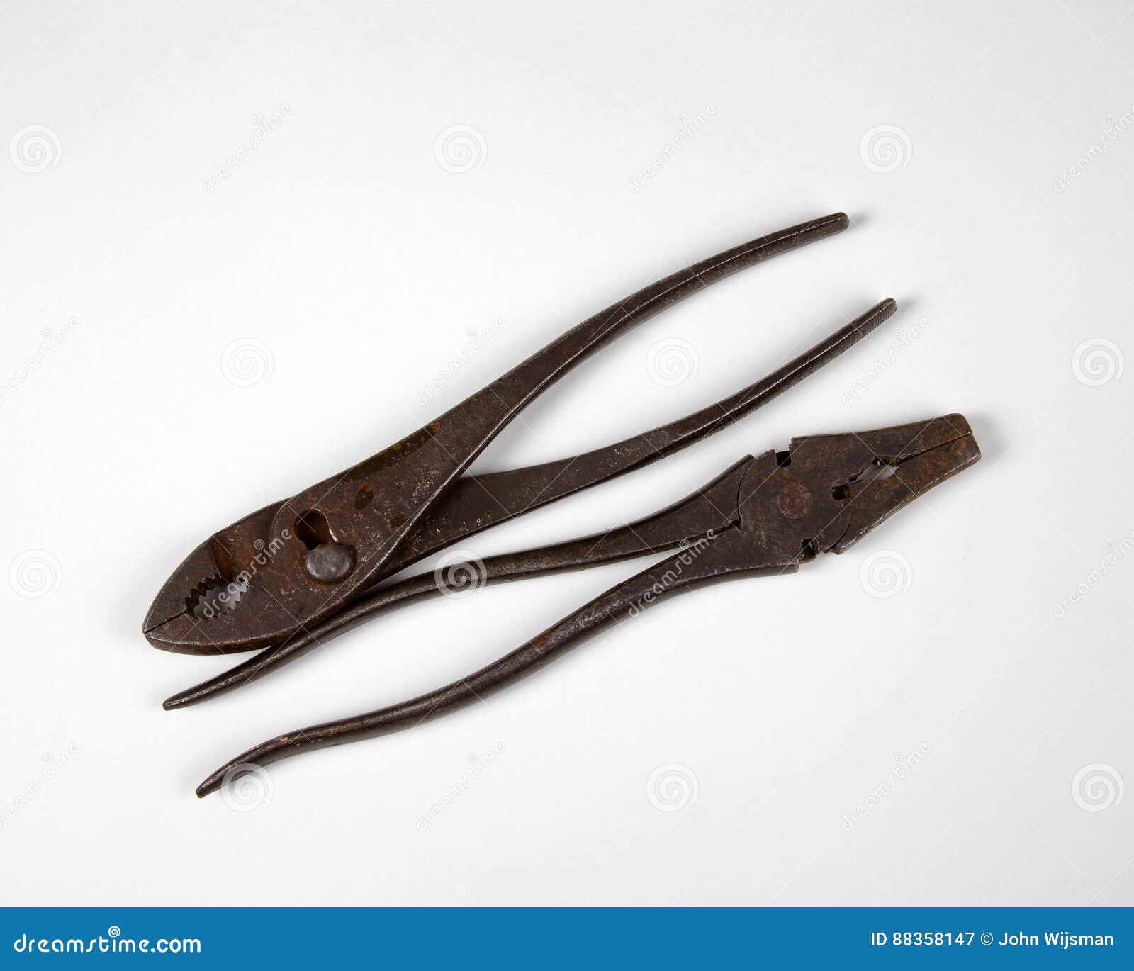 Vintage Pliers on a White Background Stock Image - Image of vintage ...