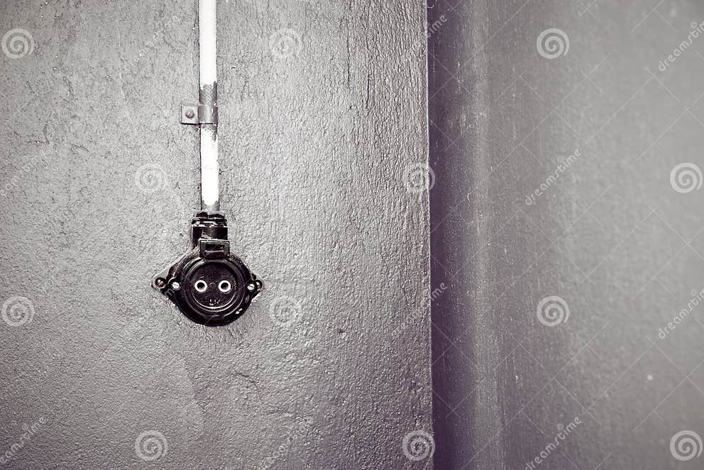 Vintage plug socket stock image. Image of grunge, rough - 28478435
