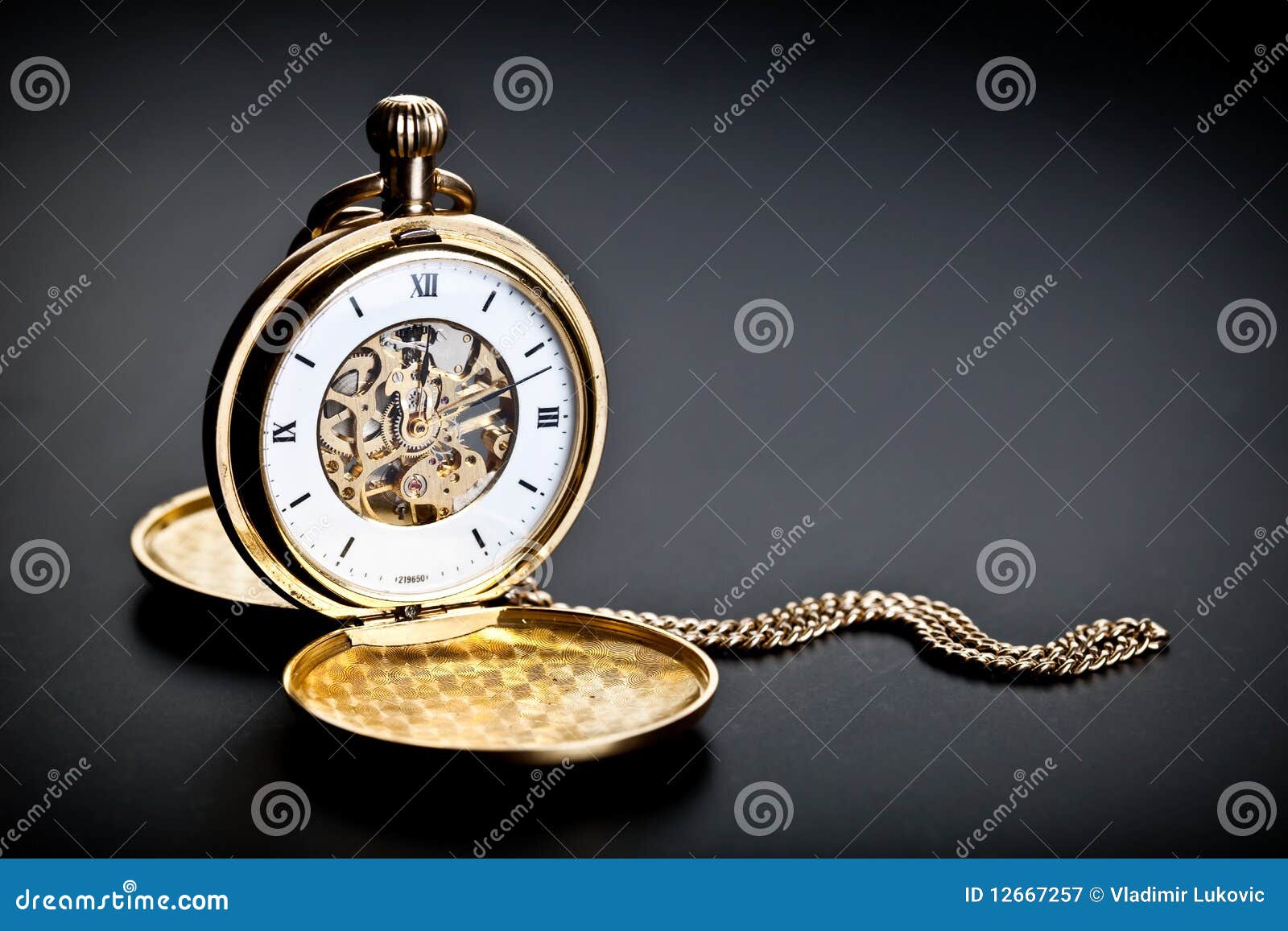 Vintage pocket clock stock image. Image of concept, countdown - 12667257