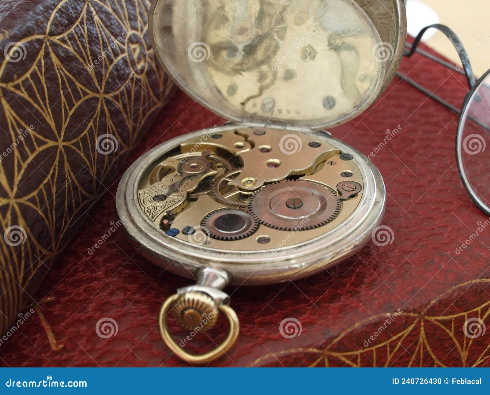 Vintage pocket watch stock photo. Image of mechanical - 240726430