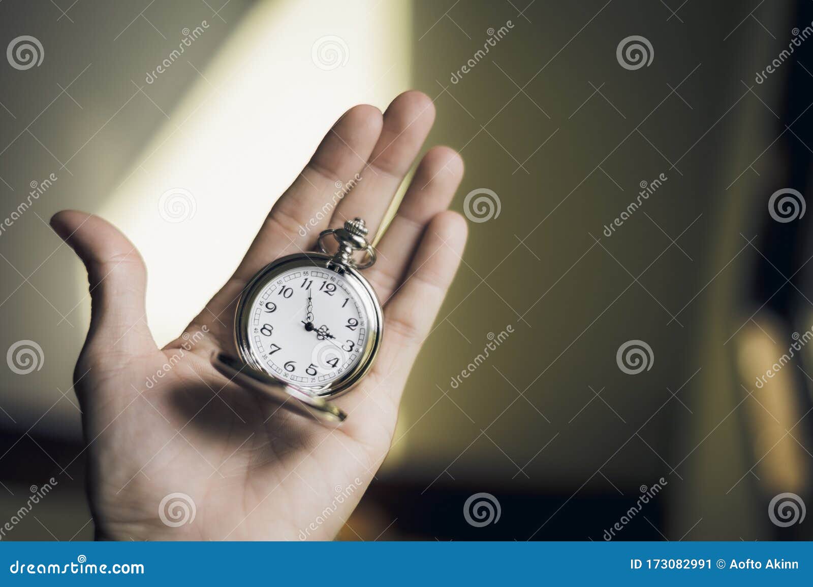 Vintage Pocket Watch in Hand Stock Image - Image of pocket, chrome ...