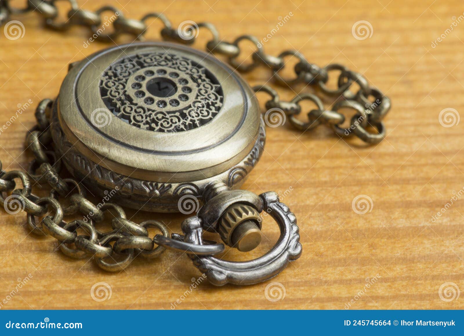 Vintage Pocket Watch on a Table Stock Photo - Image of second, antique ...