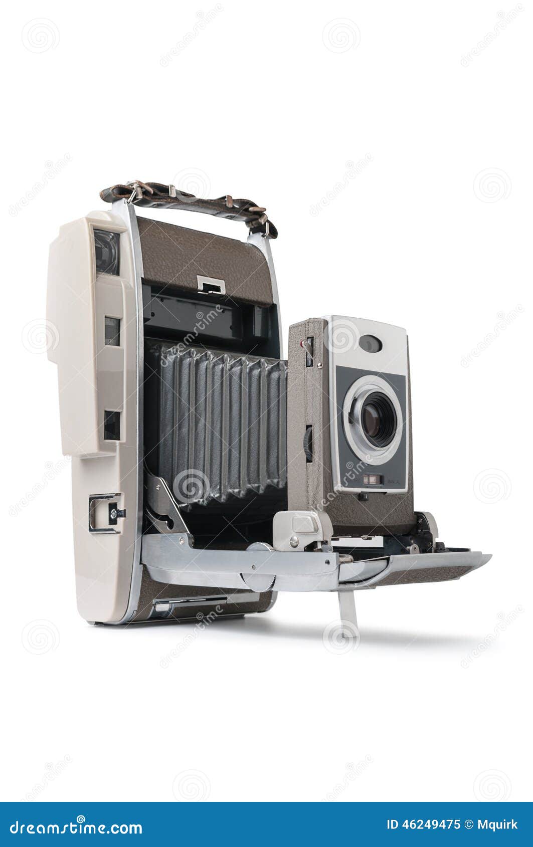 Vintage Polaroid Instant Camera Stock Image - Image of studio, style ...