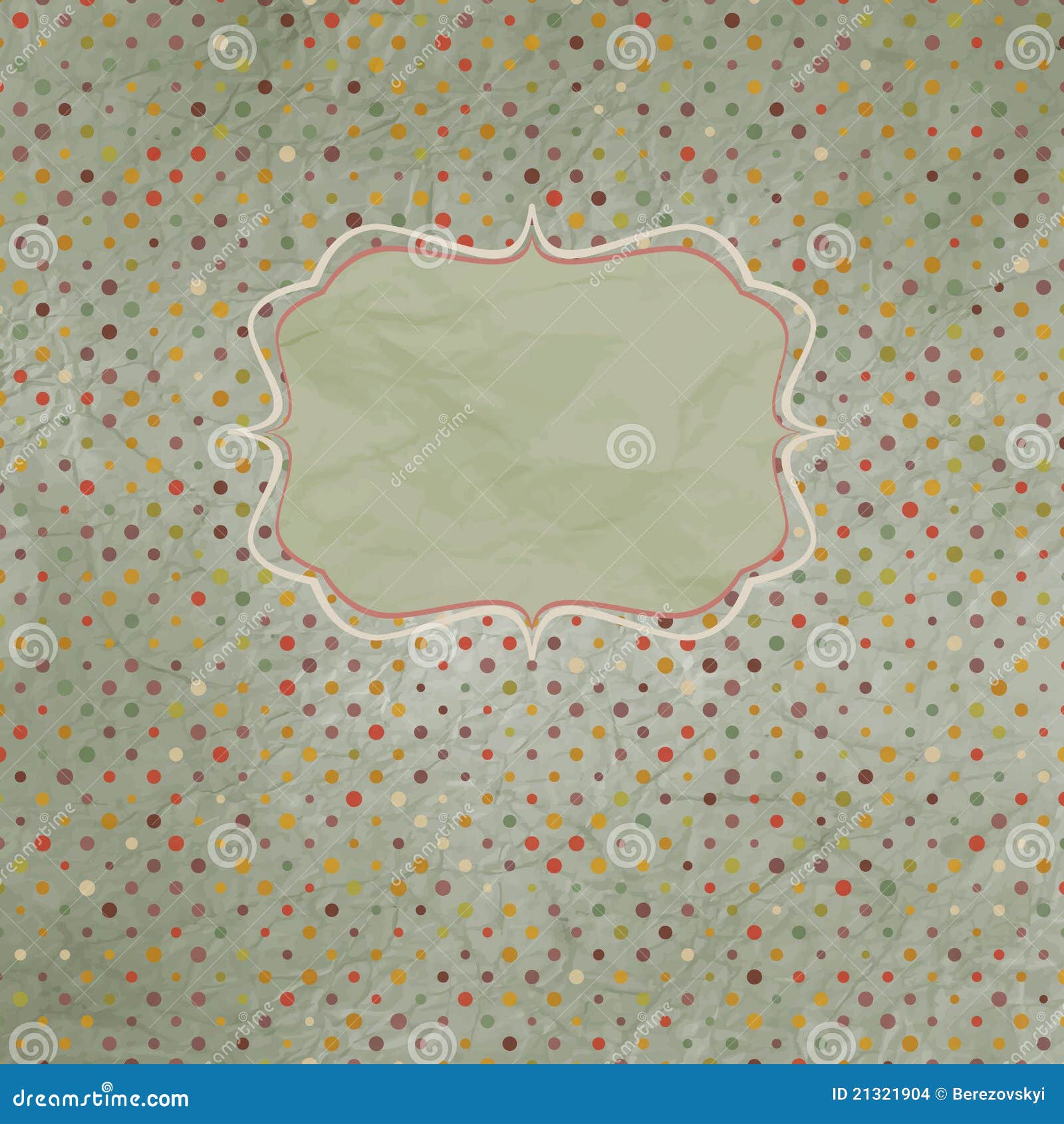 Vintage Polka Dot Card. EPS 8 Stock Vector - Illustration of scrapbook ...
