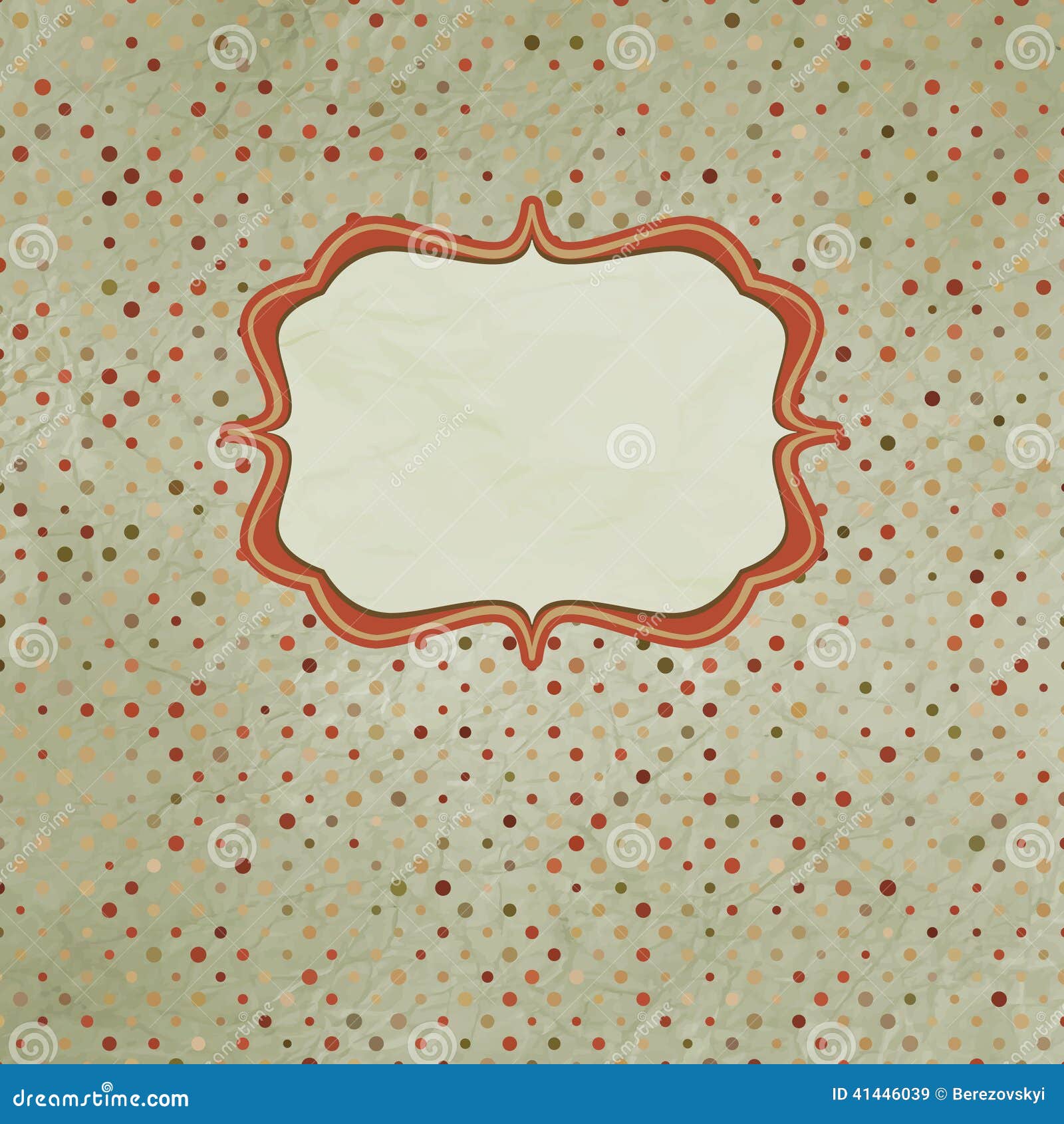 Vintage Polka Dot Card. EPS 8 Stock Vector - Illustration of sticker ...