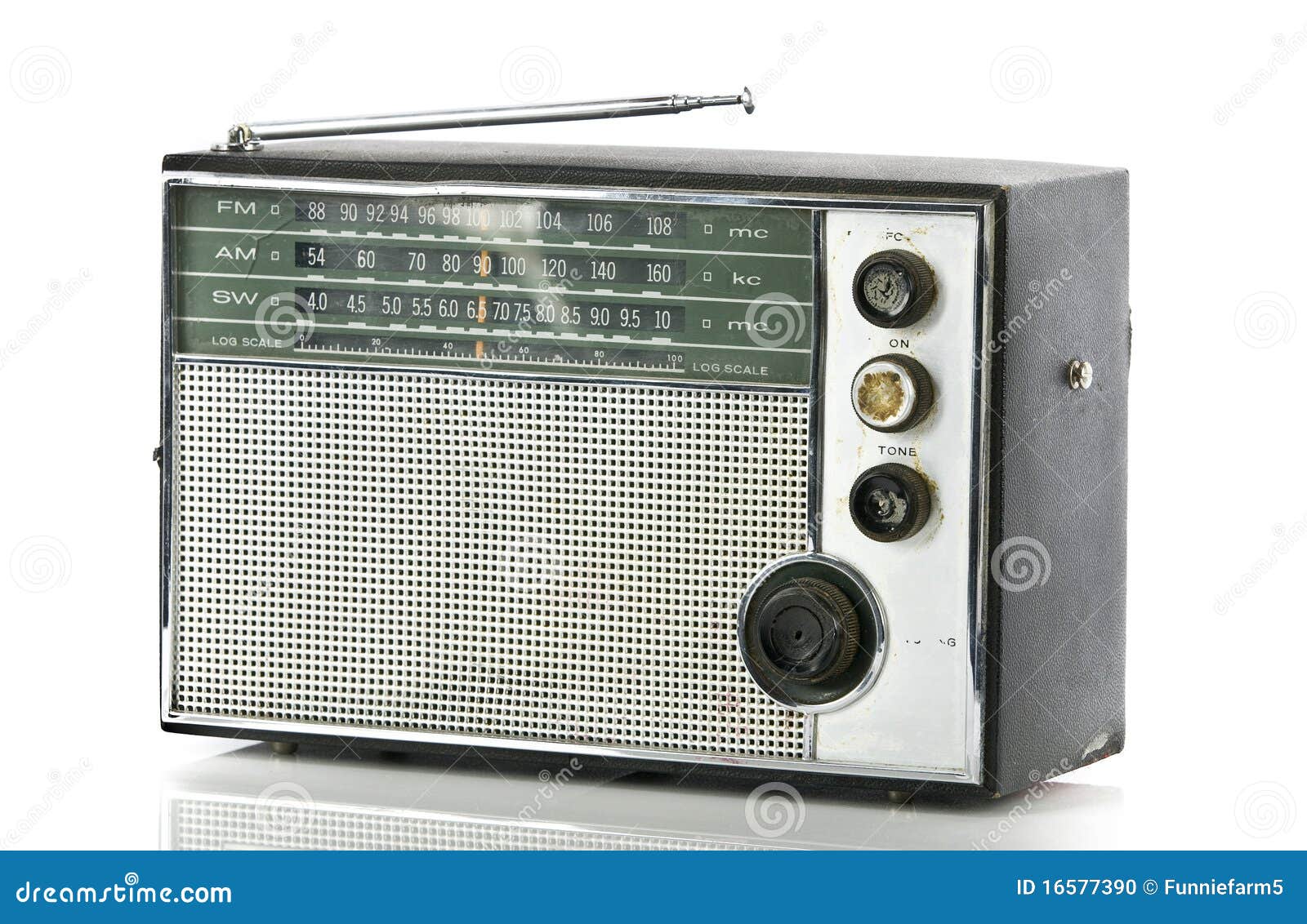 Vintage portable radio stock photo. Image of media, isolated - 16577390