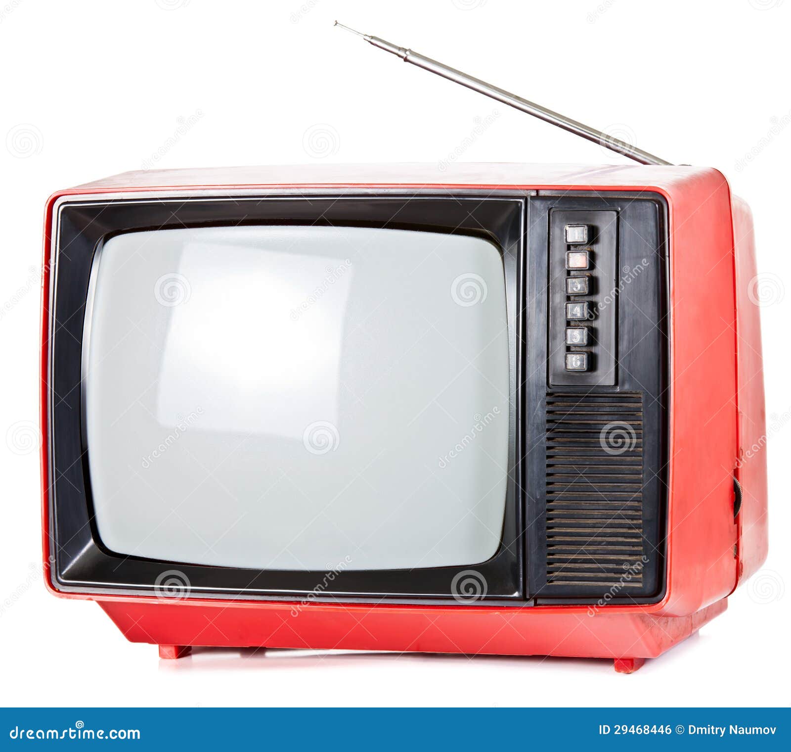 Vintage portable TV set stock photo. Image of entertainment - 29468446