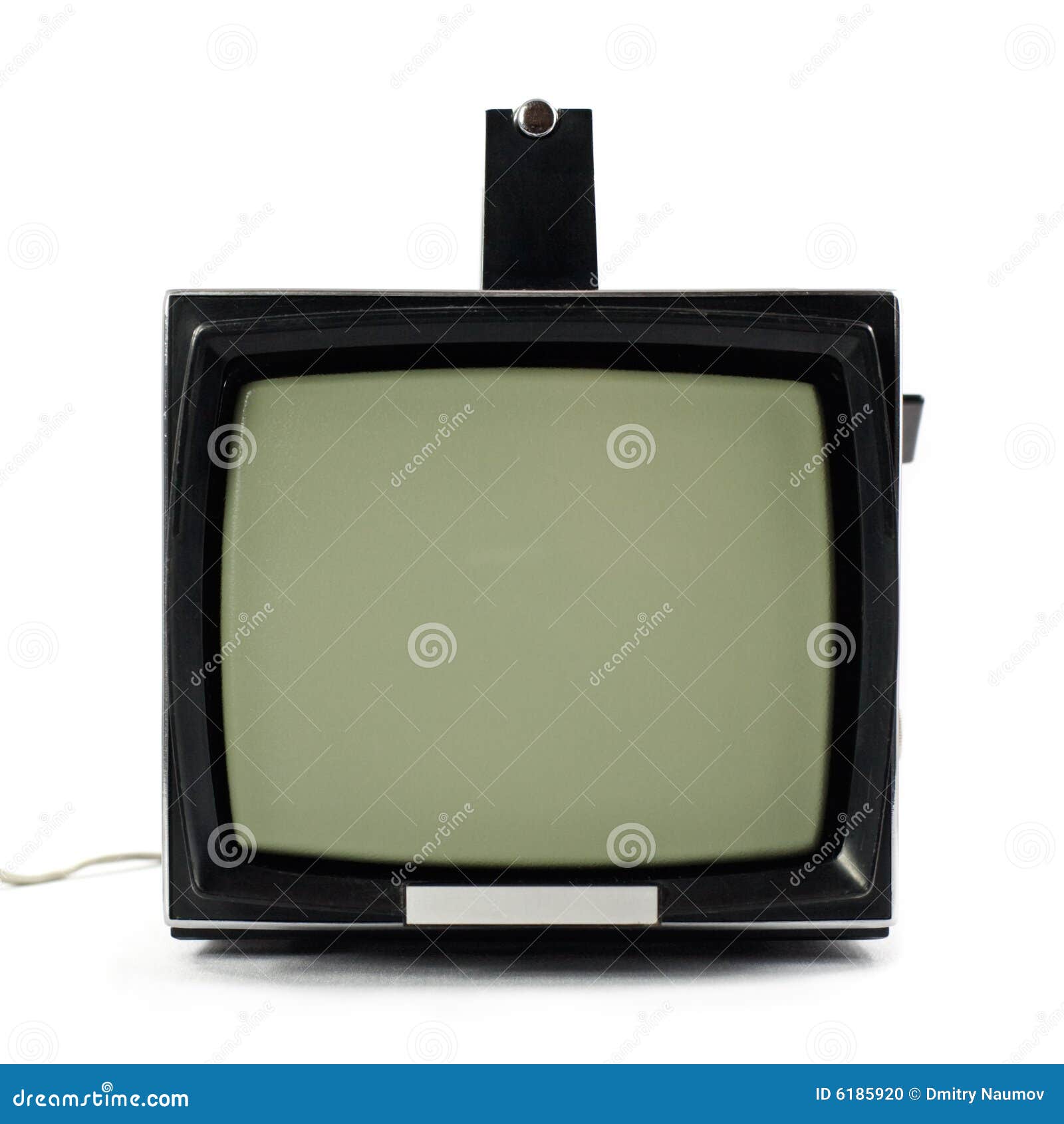 Vintage portable TV set stock photo. Image of display - 6185920