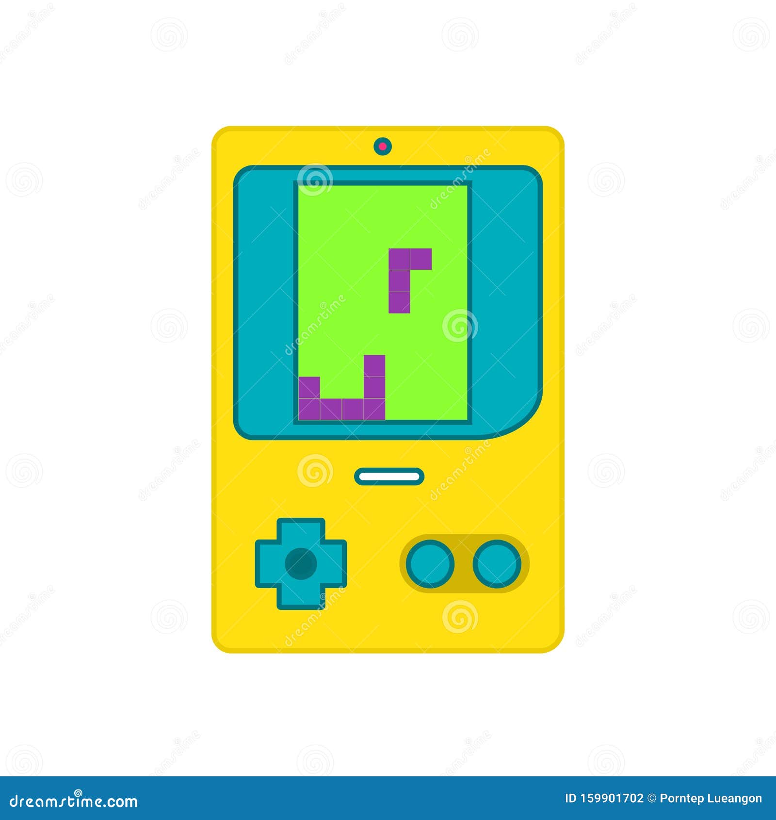 Vintage Portable Video Game with Game Vector Illustration.video Game ... Vintage Portable Video Game with Game Vector Illustration.video Game ...