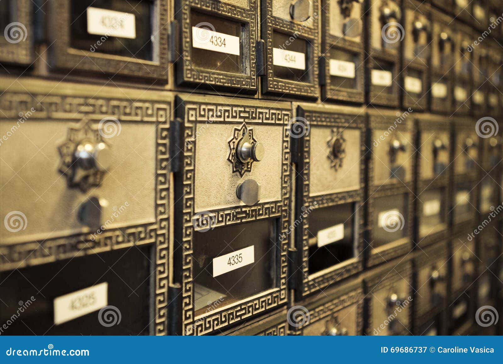 Vintage Post Boxes stock image. Image of antique, office - 69686737