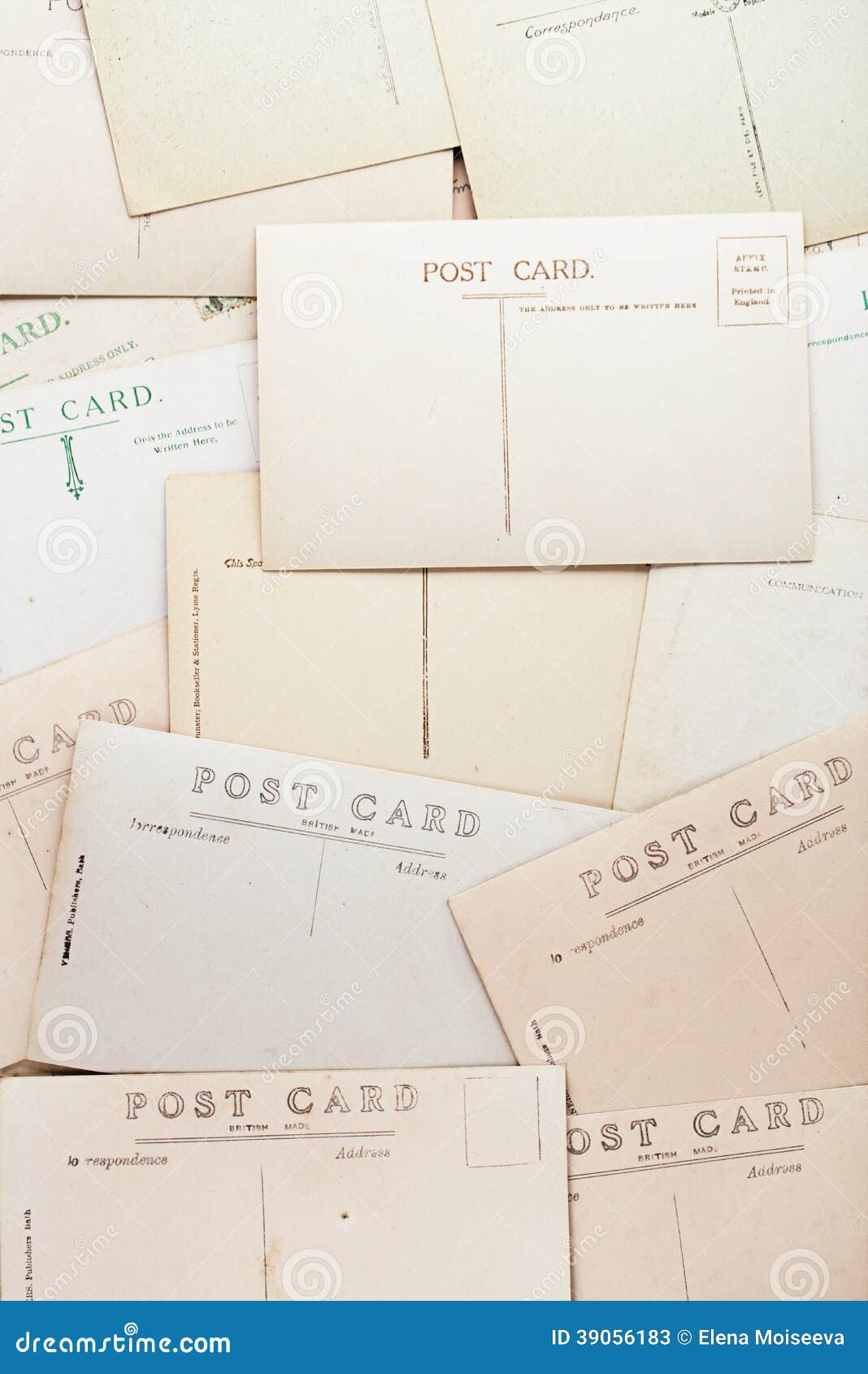 Vintage Post Cards Backdrop Stock Image - Image of nostalgia, view ...