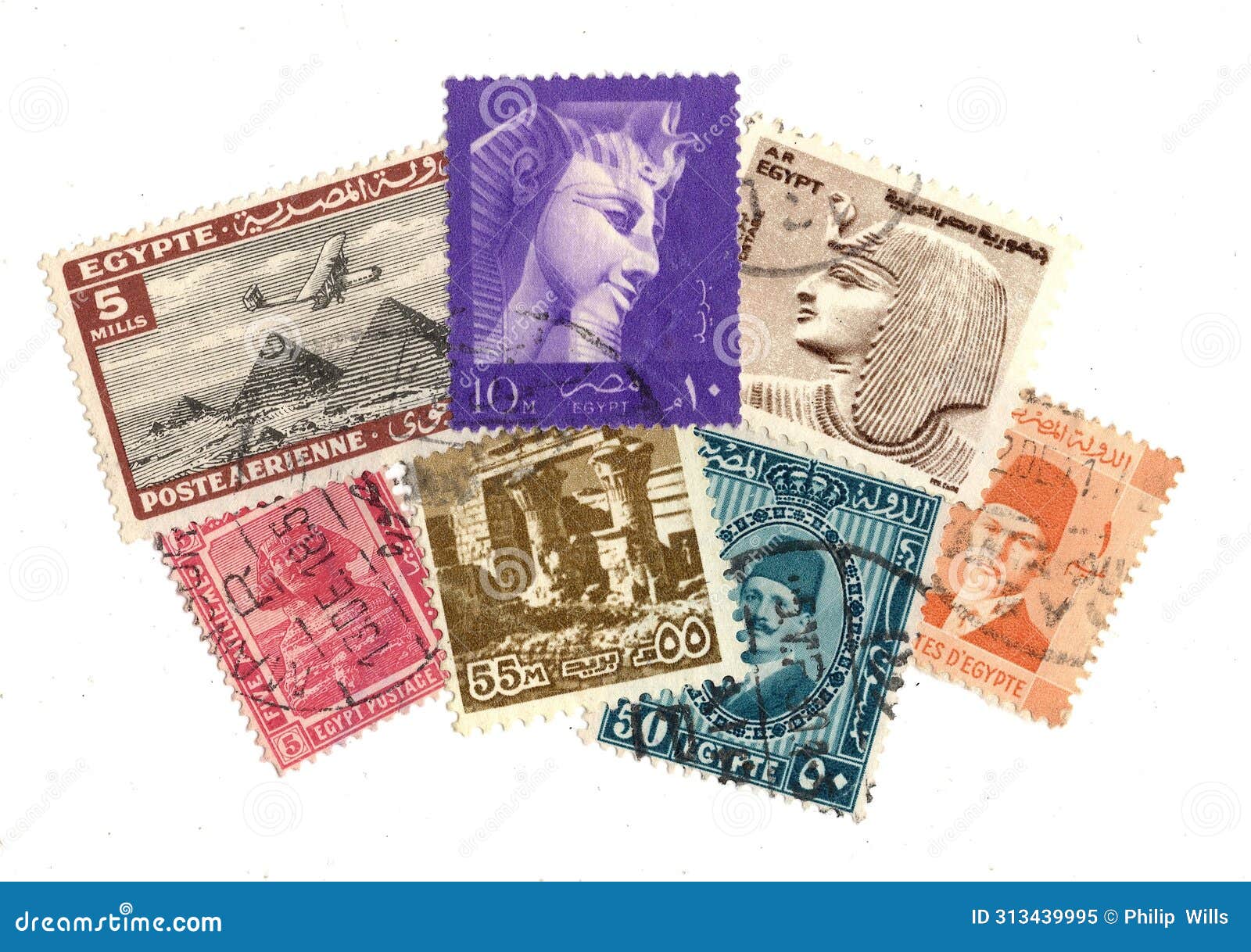 Vintage Postage Stamps from Egypt. Editorial Image - Image of wallpaper ...