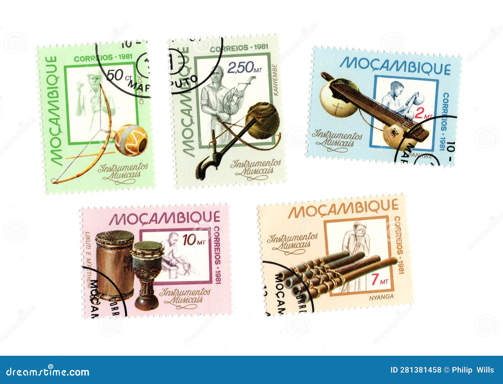 Vintage Postage Stamps from Mozambique. Editorial Stock Photo ...