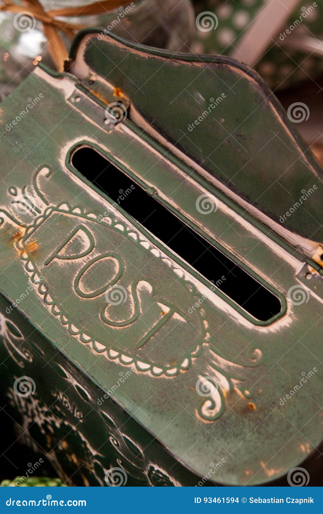 Vintage postbox stock photo. Image of home, design, closeup - 93461594