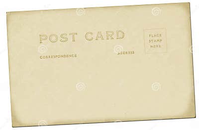 Vintage Postcard stock photo. Image of century, address - 3333202