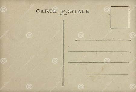 Vintage Postcard Back stock photo. Image of correspondence - 3720924
