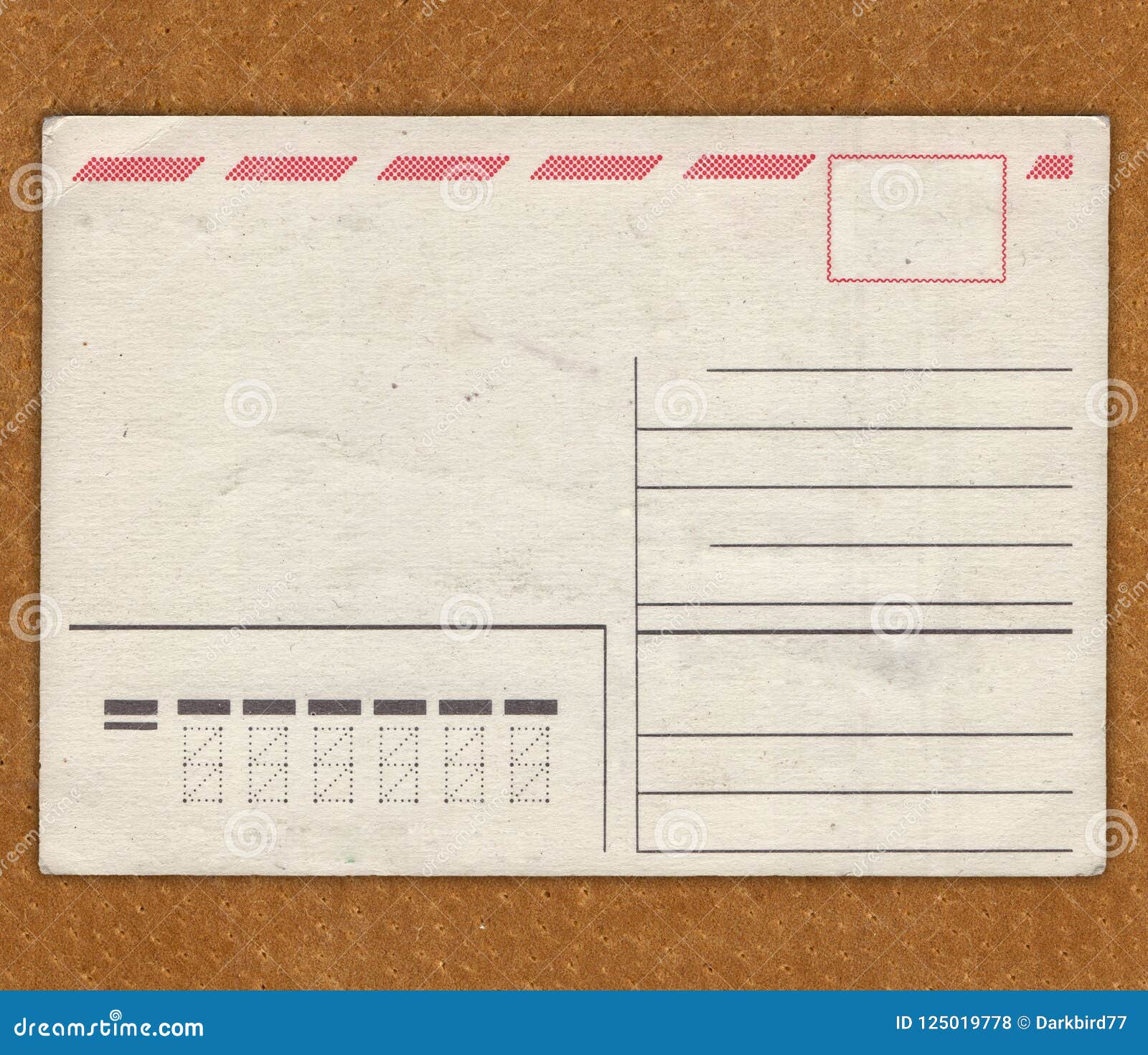 Vintage Postcard on the Leather Texture Background Stock Photo - Image ...