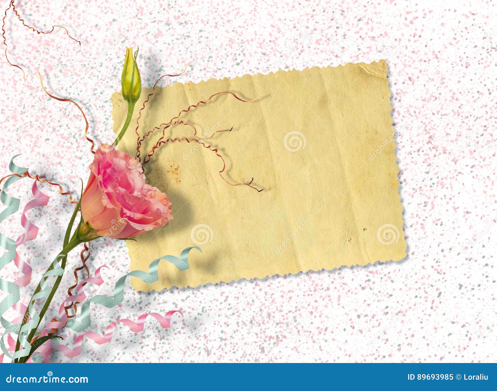 Vintage Postcard for Invitation with Bunch of Roses Stock Image - Image ...