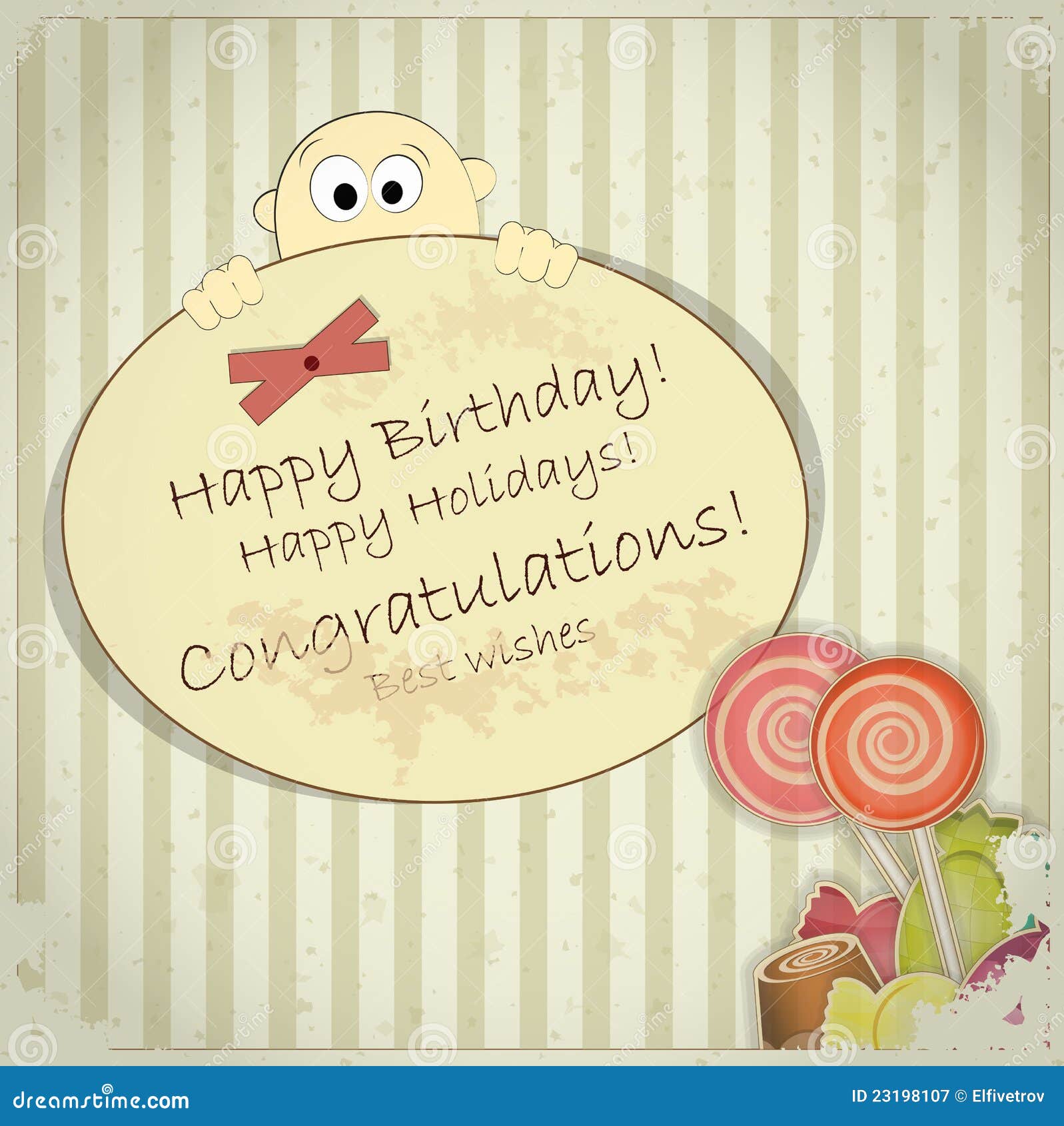 Vintage Postcard Sweet Candy Man Stock Illustrations – 50 Vintage ...