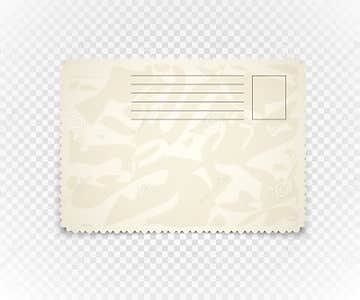 Vintage Postcard on Transparent Background Stock Vector - Illustration ...