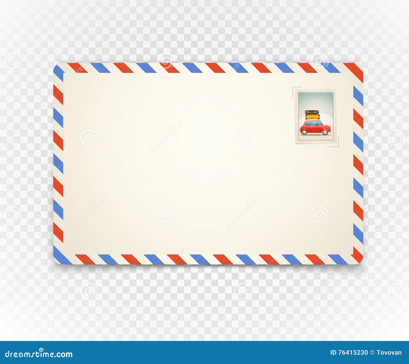 Vintage Postcard on Transparent Background Stock Vector - Illustration ...